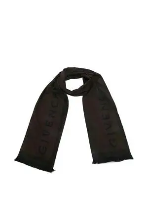 Givenchy Logo-jacquard Fringed Scarf
