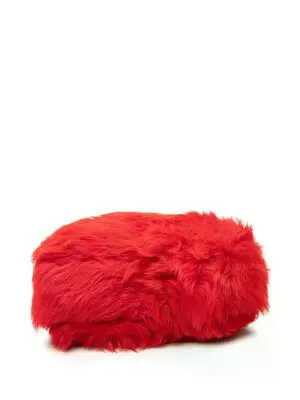 Miu Miu 2010-2026 Shearling Pearl Chain Crossbody Bag