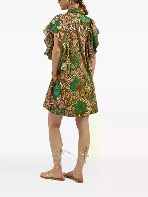 La DoubleJ Scooter Ruffled Cotton Mini Dress