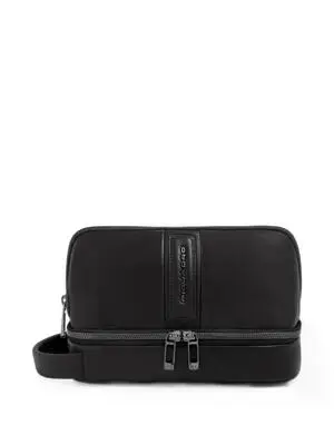 PIQUADRO Victor Logo-plaque Wash Bag - Black