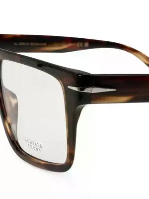 DB EYEWEAR BY DAVID BECKHAM Tortoiseshell-effect Square-frame Glasses