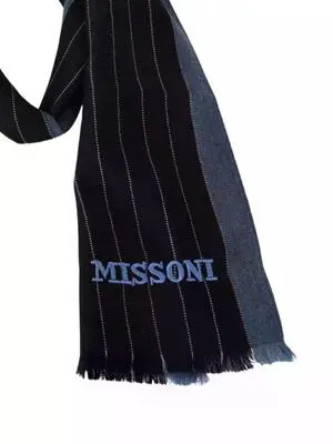 Missoni Pinstripe-pattern Scarf - Black