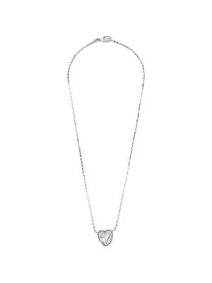 Gucci Heart Pendant Necklace - Silver