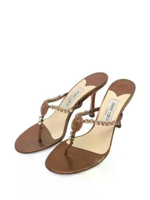 JIMMY CHOO Crystal-embellished Thong Sandals