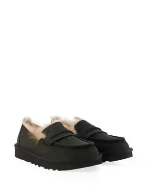UGG Ellis Shearling-trim Leather Loafers