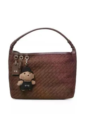 V°73 Woven-effect Charm-detail Shoulder Bag - Brown