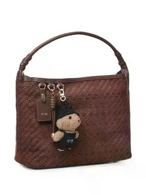 V°73 Woven-effect Charm-detail Shoulder Bag