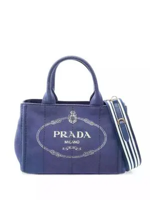 Prada 2010s Canapa Logo-print Tote Bag