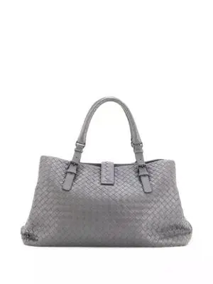 Bottega Veneta Roma Bag Intrecciato Nappa Medium Tote Bag - Grey