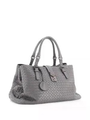 Bottega Veneta Roma Bag Intrecciato Nappa Medium Tote Bag - Grey