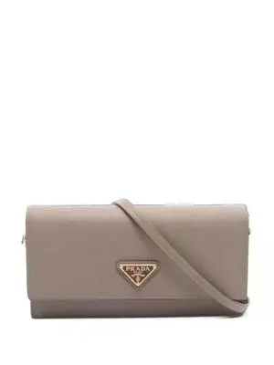 Prada 2010s Saffiano Triangle-logo Mini Shoulder Bag