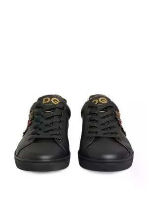 Dolce & Gabbana Heart-embellished Leather Sneakers