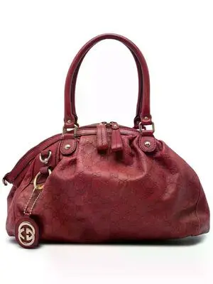 Gucci 2016-2026 Guccissima Sukey Satchel - Red