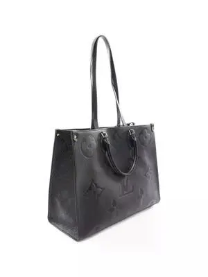 LOUIS VUITTON 2010s Gm On-the-go Monogram Empreinte Tote Bag - Black