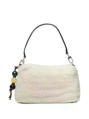 V°73 Embroidered Teddy-effect Tote Bag - Neutrals