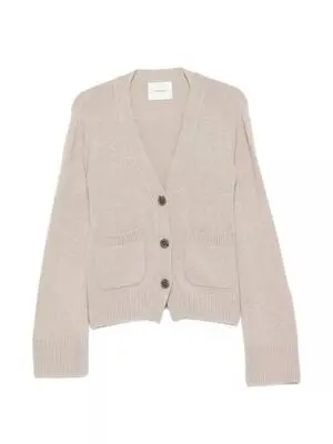 LISA YANG Danni V-neck Patch-pocket Cardigan - Neutrals