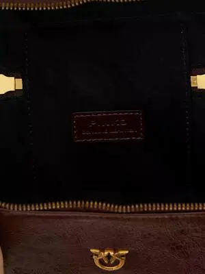 Pinko Small Crossbody Bag In Glossy Leather