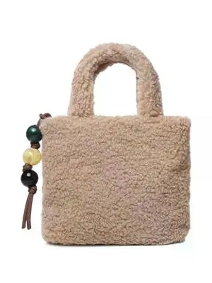 V°73 Ski Glam Teddy-effect Embroidered Shoulder Bag