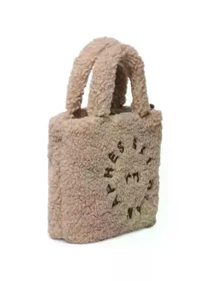 V°73 Ski Glam Teddy-effect Embroidered Shoulder Bag - Neutrals