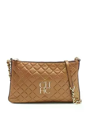 Carolina Herrera Quilted Embossed Shoulder Bag
