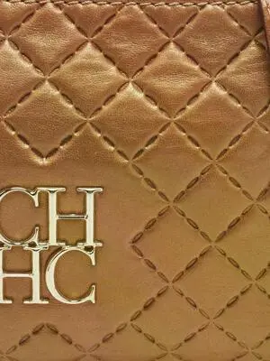Carolina Herrera Quilted Embossed Shoulder Bag