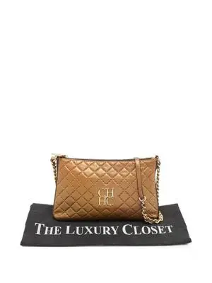 Carolina Herrera Quilted Embossed Shoulder Bag