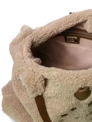 V°73 Ski Glam Teddy-effect Embroidered Shoulder Bag