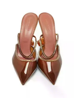 Amina Muaddi Gilda Crystal-embellished Mules