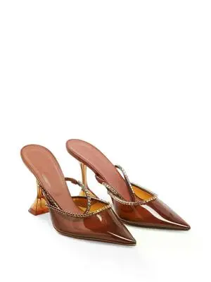 Amina Muaddi Gilda Crystal-embellished Mules