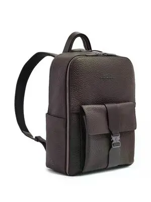 PIQUADRO Flap-pocket Backpack - Brown