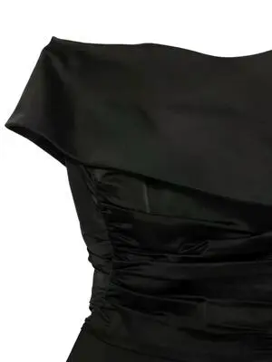 MITILIANE COUTURE One-shoulder Draped Corset Top