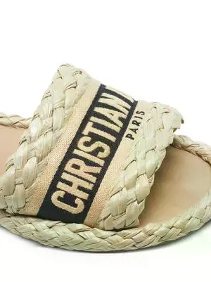 Dior Dway Embroidered Flat Sandals