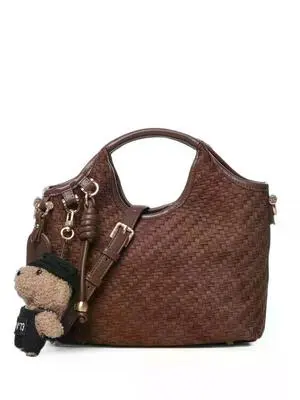 V°73 Zelda Woven-effect Shoulder Bag - Brown