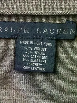 Ralph Lauren Knit Leather-trim Wrap Skirt