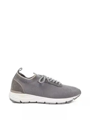 Peserico Suede-trim Knitted Sneakers
