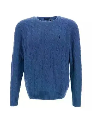 Polo Ralph Lauren Cable-knit Wool-cashmere Sweater - Blue