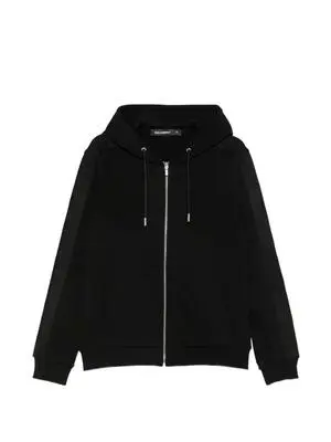 Karl Lagerfeld Logo-tape Zip-up Hoodie - Black