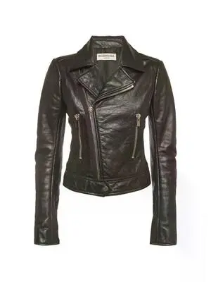 Balenciaga New Moto Leather Biker Jacket
