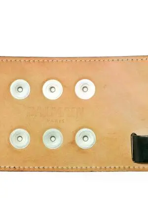 Balmain Chain-embellished Leather Belt