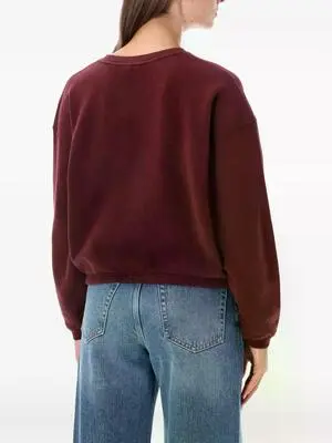 American Vintage Izubird Logo-print Cropped Sweatshirt - Red