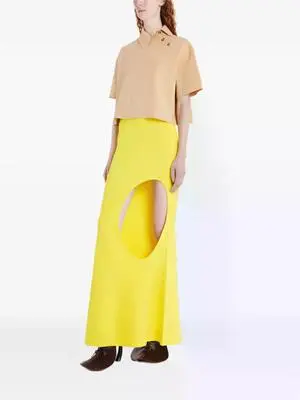 A.W.A.K.E. Mode Rugby Asymmetric-collar Short-sleeve Top - Neutrals