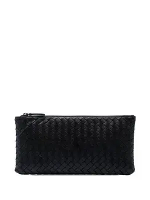 Bottega Veneta 2012-2026 Nappa Intrecciato Zip Pouch - Black
