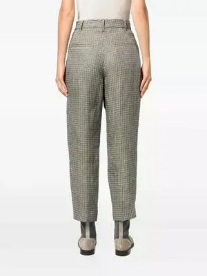 Brunello Cucinelli Houndstooth-pattern Pleated Trousers