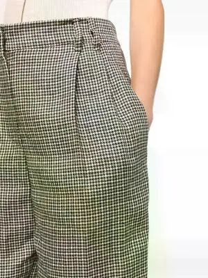Brunello Cucinelli Houndstooth-pattern Pleated Trousers
