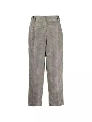 Brunello Cucinelli Houndstooth-pattern Pleated Trousers
