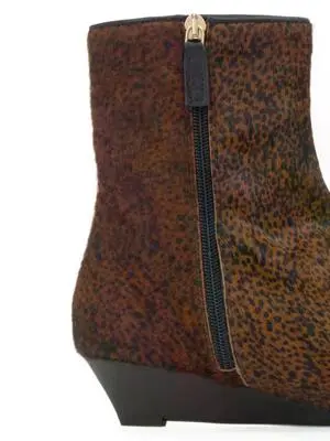 CastaÑer Tatiana Leopard-print Ankle Boots