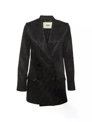 Fendi Zucca-pattern Double-breasted Blazer