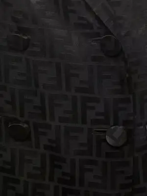 Fendi Zucca-pattern Double-breasted Blazer