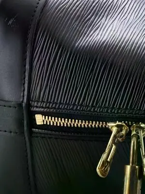 LOUIS VUITTON Vintage Alma Handbag Epi Leather Pm Satchel - Black
