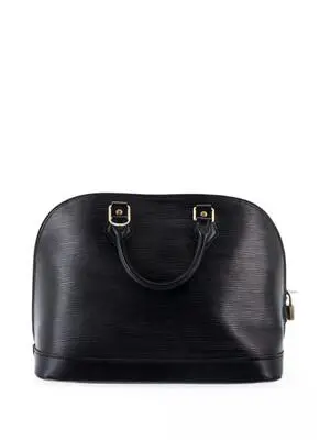 LOUIS VUITTON Vintage Alma Handbag Epi Leather Pm Satchel - Black